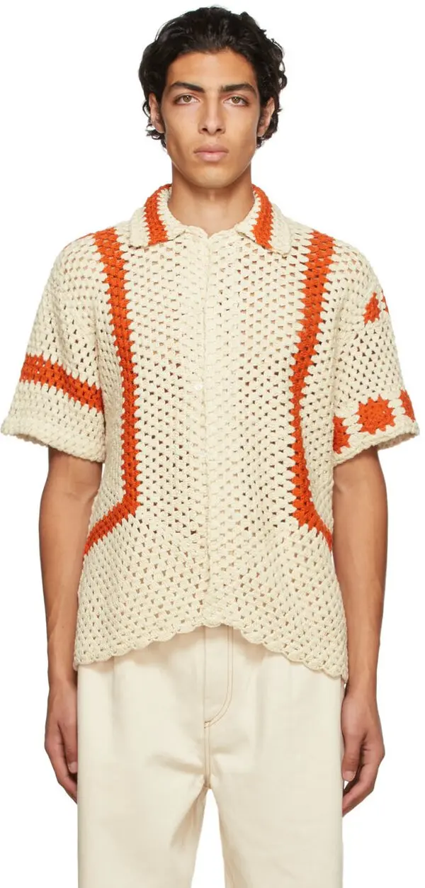 Bode Sunspot Crochet シャツ｜ファッション