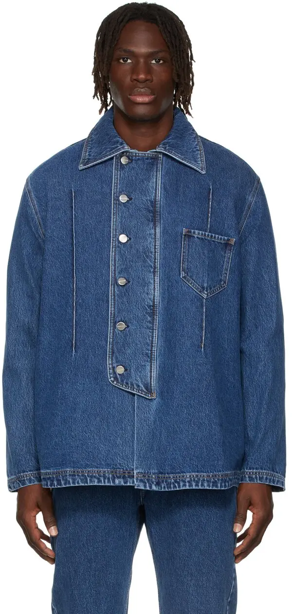 Namacheko Blue Manni Denim Shirt In Ltblue Wash - 37% Off  