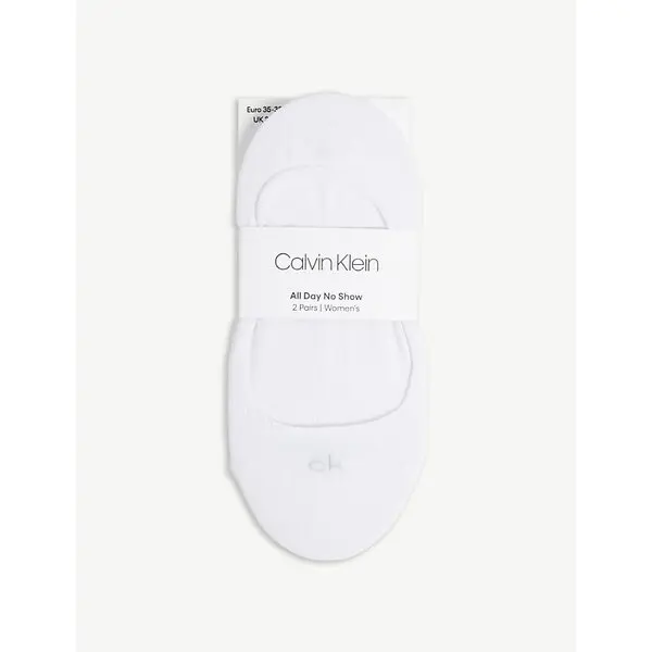 Calvin Klein Two-pack Of Invisible Socks - White
