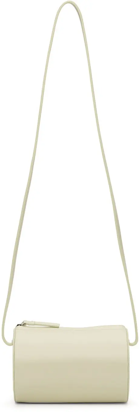 Building Block Exclusive Off-White Cylinder Sling Bag In Bone - 65 