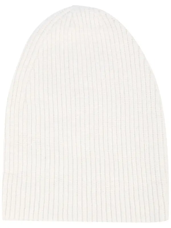Apparis Clarissa Ribbed-Knit Beanie - White | Editorialist display picture 3