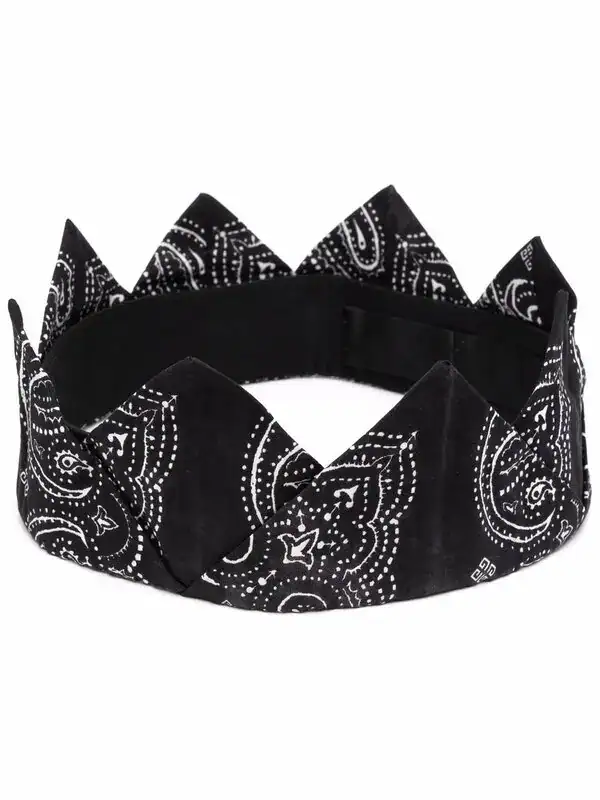 Givenchy Crown Bandana Headband - Black | Editorialist