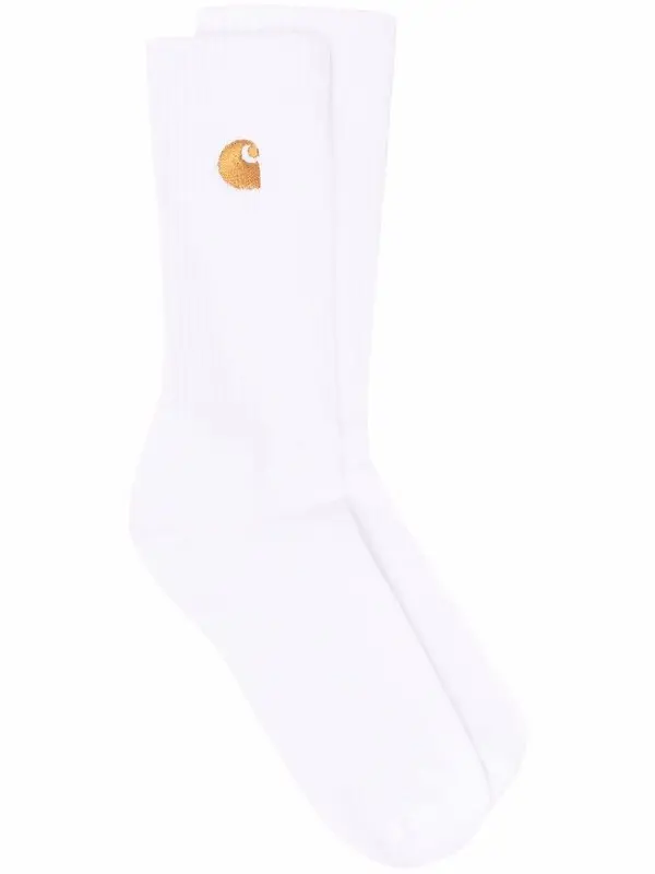 Carhartt Work In Progress Embroidered Logo Socks - White