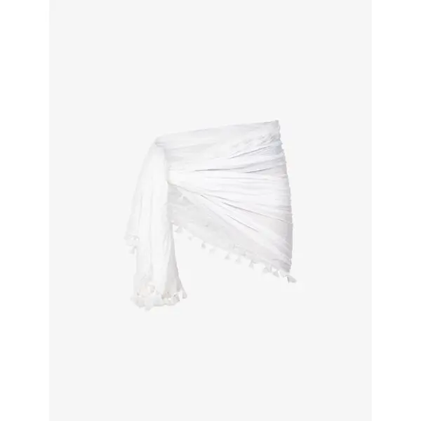 Seafolly Tasselled Self-tie Cotton Gauze Sarong