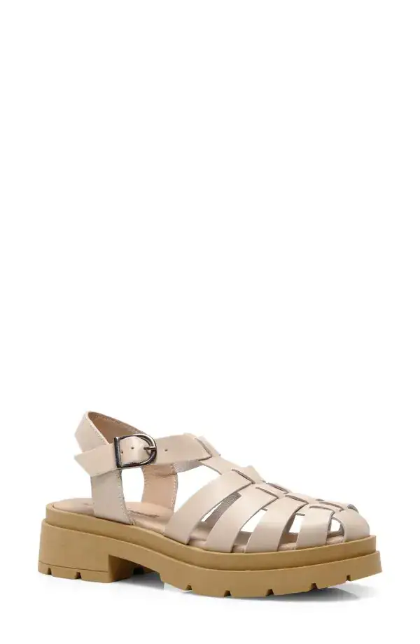 Free People Delaney Fisherman Platform Sandal Natural Sand