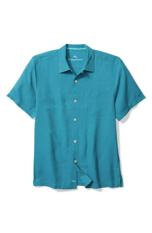 Tommy Bahama Tropic Isles Short Sleeve Button-up Silk Shirt - Ocean Tropic