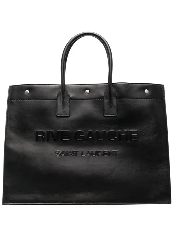 Saint Laurent Large Rive Gauche Tote Bag - Black
