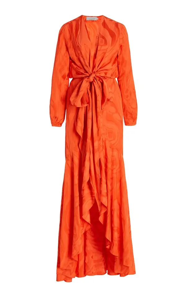 ted baker green one shoulder dress Red Floral Embroidered Cotton Dress - Midi Dresses main image 0