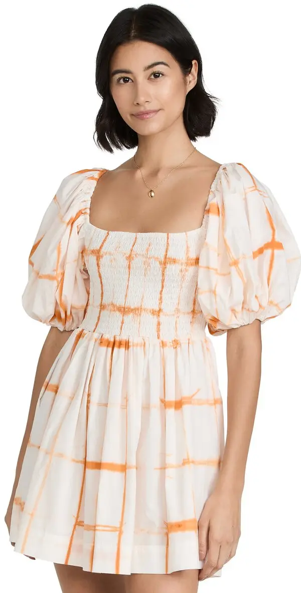 Swf Puff Sleeve Mini Dress - Sunscape | Editorialist