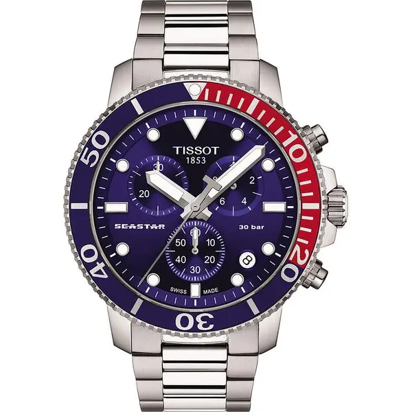TISSOT Seastar 1000 Chronograph Bracelet Watch - Blue