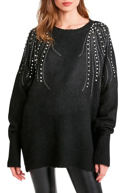 Steve Madden Embellished Oversized Sweater