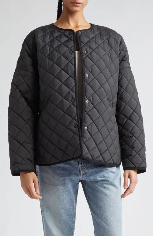 TOTÊME Oversize Quilted Jacket - Black 200