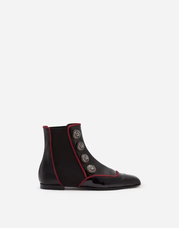 Dolce & Gabbana Black Jackie Buttoned Chelsea Boots Shoes main image 0