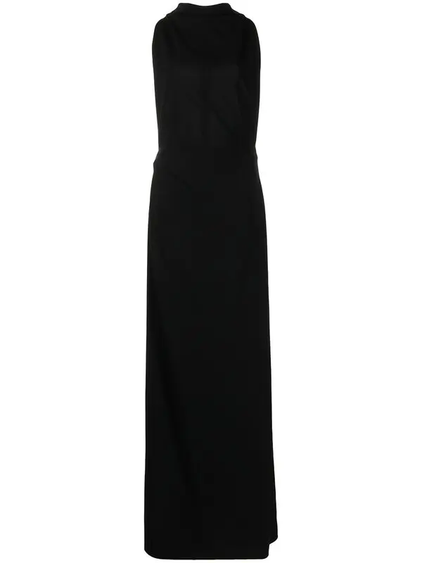 Proenza Schouler Matte Crepe Backless Gown - Black