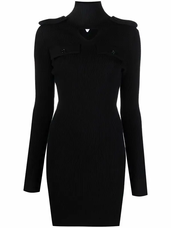black dress triangle cut out Coperni Cut-Out Triangle Dress
