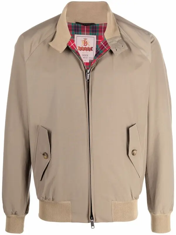 BARACUTA G9 Harrington Bomber Jacket - Neutrals