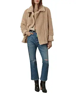 Marella Bobbio Teddy Jacket In Sand 50% Off Editorialist
