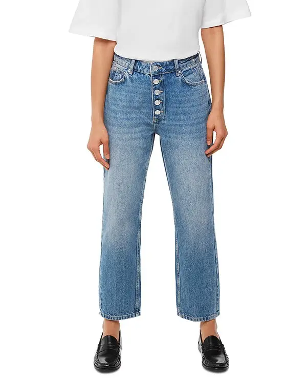Whistles Hollie High Rise Cropped Straight Jeans