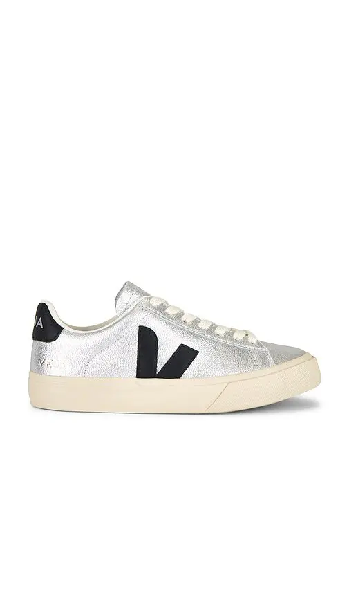 VEJA Campo Metallic Sneakers - Silver & Black