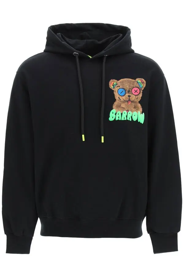 BARROW Bear Logo Hoodie - Nero | Editorialist