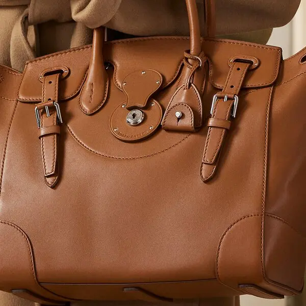 Ralph Lauren Soft Ricky 33 Calfskin Bag - Rl Gold