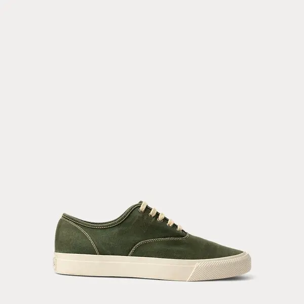 Ralph Lauren Canvas Sneaker - Faded Forrest Green