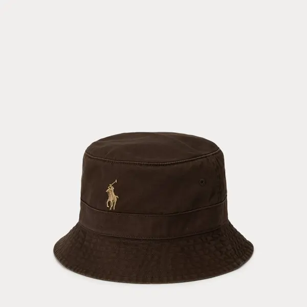 Ralph Lauren Cotton Twill Bucket Hat - Nutmeg Brown