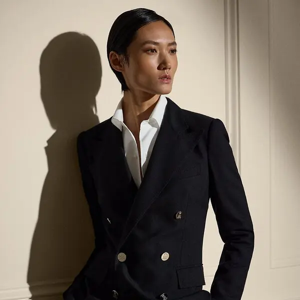 Ralph Lauren Camden Wool Crepe Jacket - Black