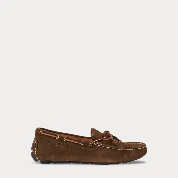 Ralph Lauren Anders Tasseled Suede Drivers - Chocolate Brown