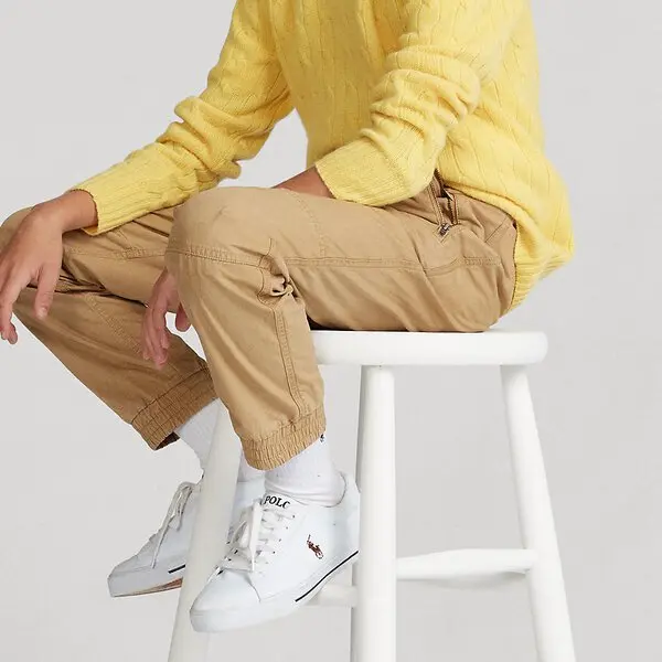Ralph Lauren Cotton Poplin Jogger Pant - Camel