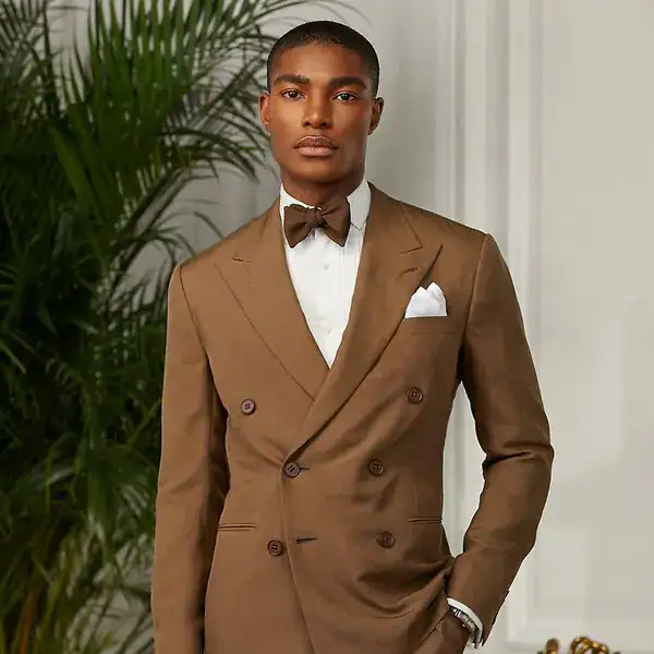 Ralph Lauren Kent Handmade Silk Dinner Jacket In Mocha - 60% Off