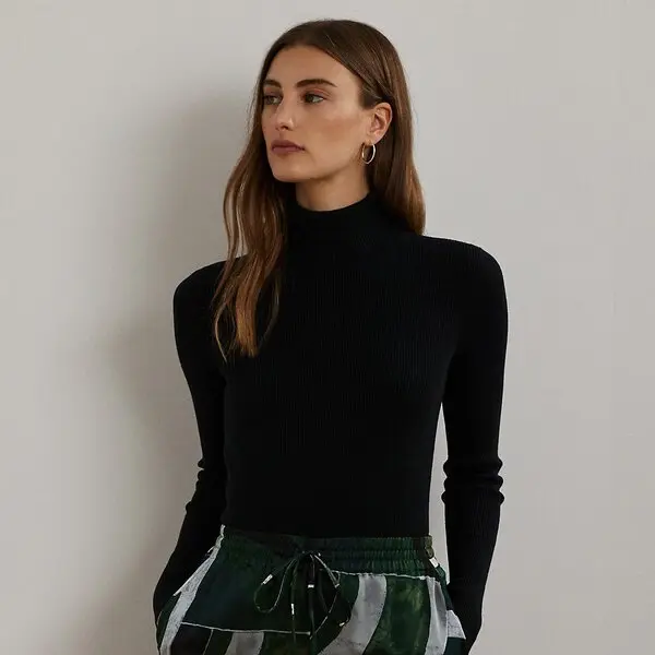 Ralph Lauren Ribbed Turtleneck Sweater - Polo Black