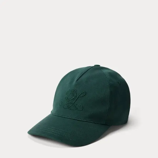 Ralph Lauren Monogram Twill Cap - Moss Agate