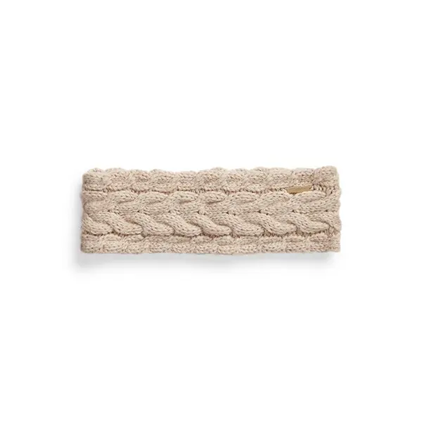 Ralph Lauren Cable-Knit Headband - Oatmeal Heather | Editorialist