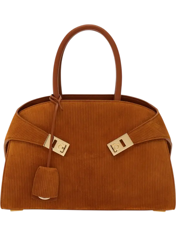 FERRAGAMO Hug Top-handle Handbag - Beige
