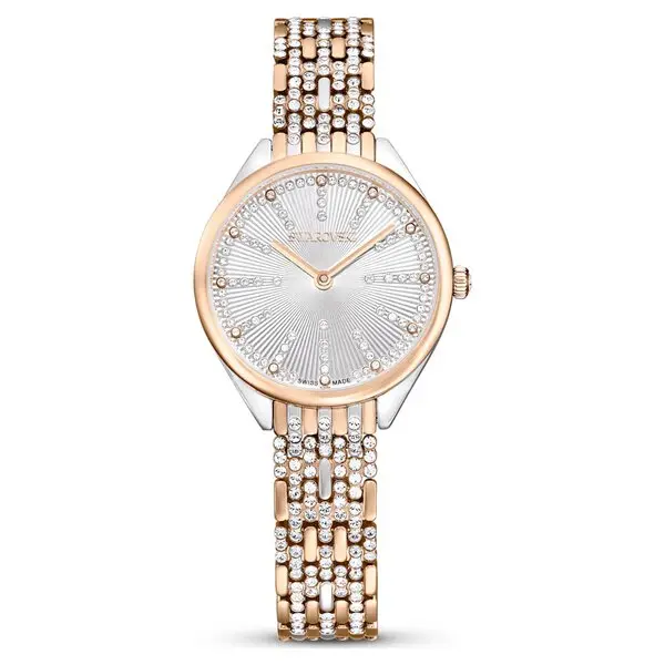 SWAROVSKI Champagne Gold-tone Watch With Crystal Accents - Rose Gold Tone