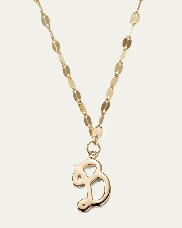 Lana Jewelry 14k Yellow Gold Initial Pendant Necklace B