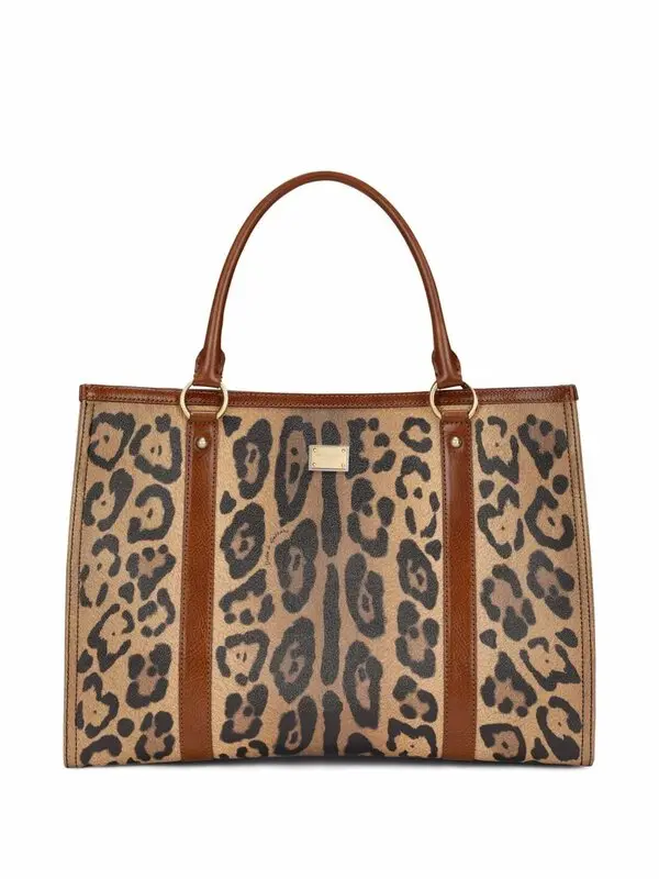Dolce & Gabbana Leopard-print Tote Bag - Brown