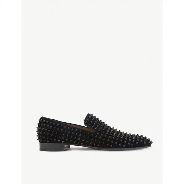 Christian Louboutin Dandelion Spikes Flat Loafers - Black  display picture 2