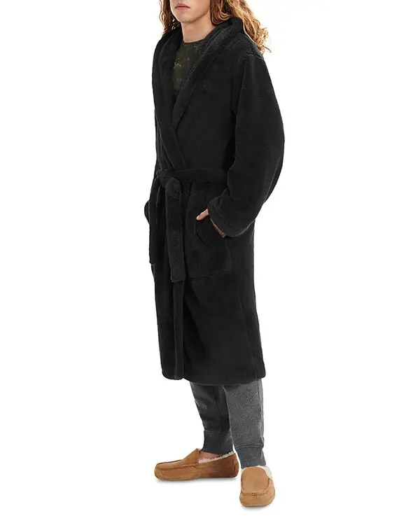 UGG Beckett Faux Sherpa Bathrobe - Ink Black