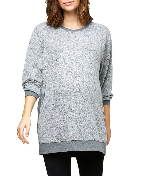 NOM MATERNITY Jo Nursing Sweatshirt - Gray Hacci