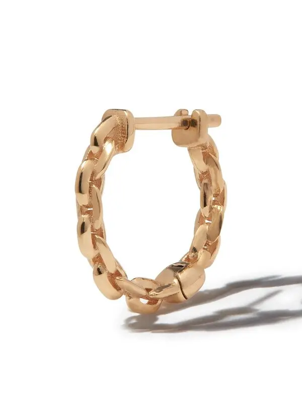 Lizzie Mandler 18kt Yellow Mini Chain Single Huggie Earring
