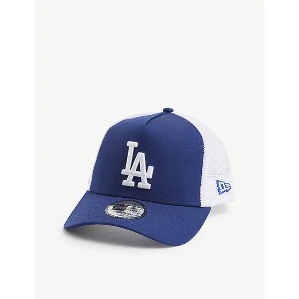 New Era 9forty La Dodgers Cotton Trucker Cap - Blue White