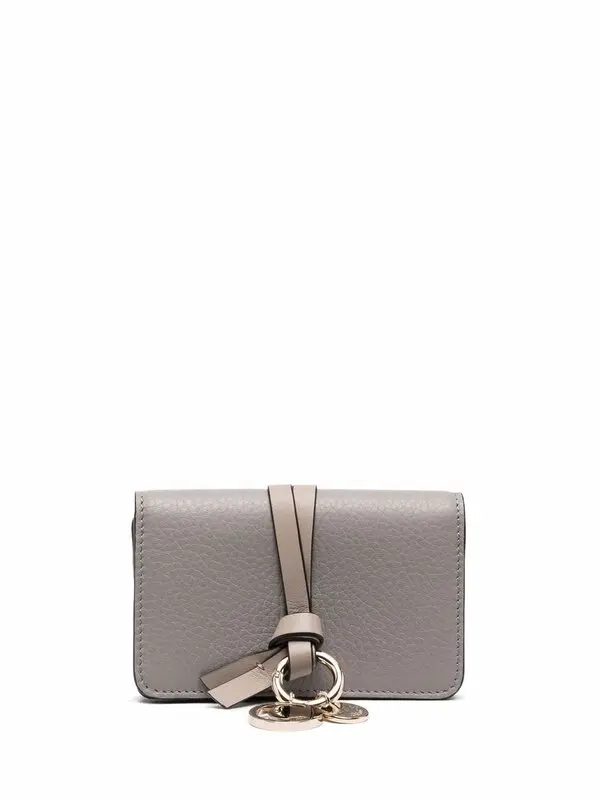 Chloé Alphabet Leather Wallet - Grey