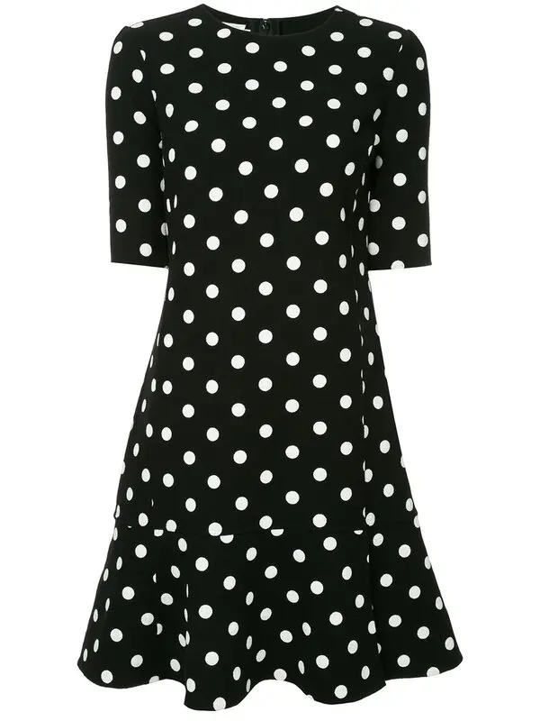 sachin and babi light blue dress Polka Dot Drop Waist Mini Dress Red / S