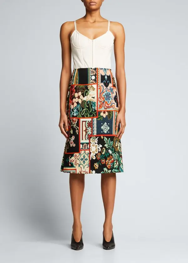 Buy Brock Collection Tate Patchwork Floral-print Midi Skirt - Medium ...