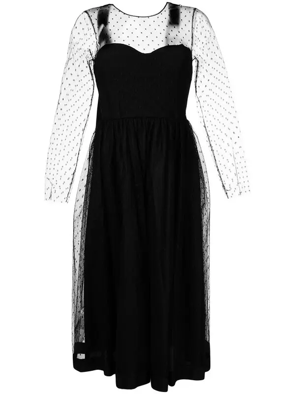 a line mini dress black Claudia Fitted A-line Mini Dress