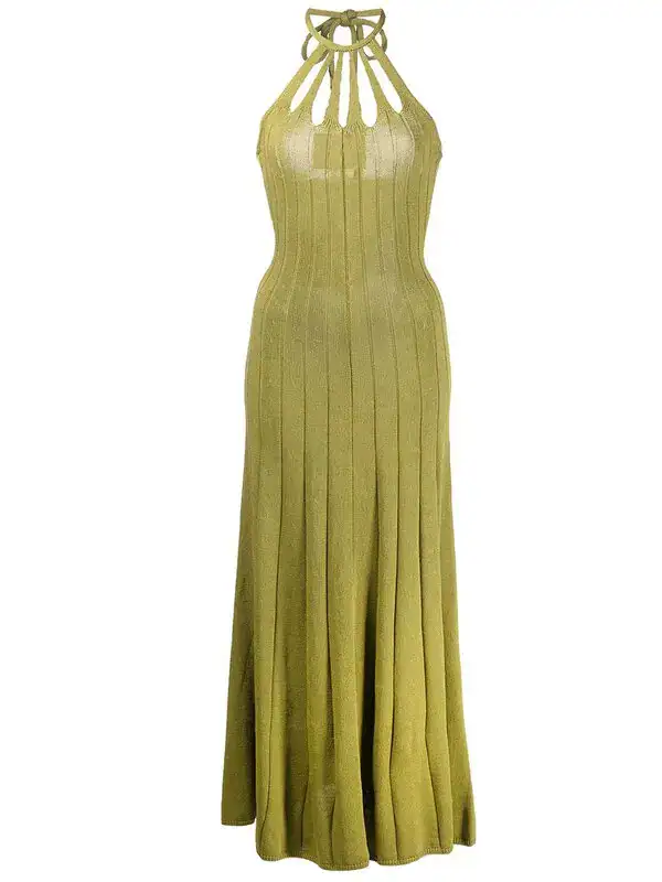 Cult Gaia Dawn Knitted Dre - Green | Editorialist