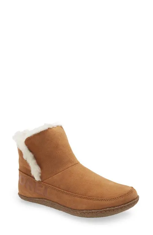 Sorel Nakiska Faux Fur Lined Bootie - Camel Brown Natural