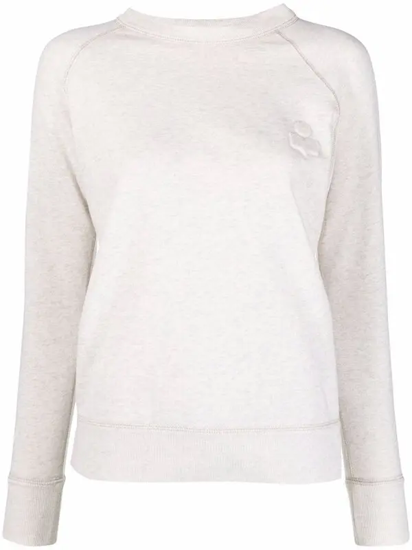 MARANT ETOILE Embossed-logo Crew Neck Sweatshirt